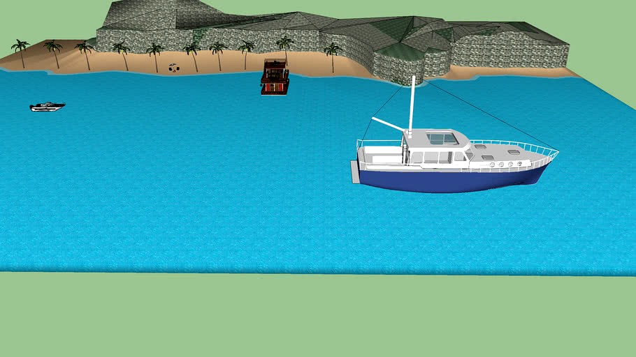 Beach Set Up 3d Model