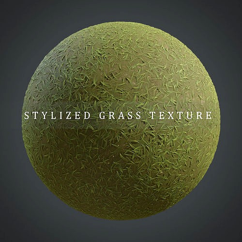 Stylized Grass PBR textur 3d model