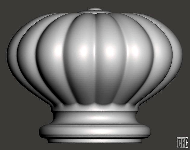 WoodCarving Finial - 3d model for CNC - FinialCFC04 | 3D