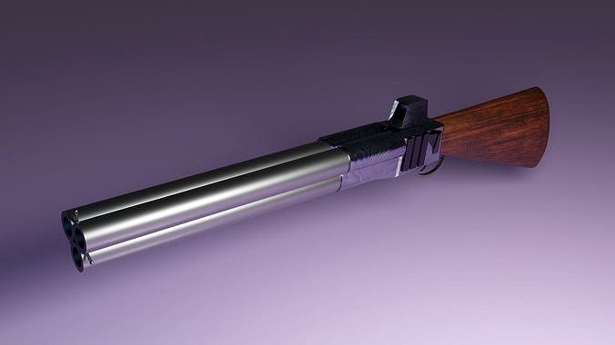 Sci-Fi animated Shotgun 3d model