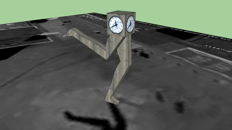 The clyde clock (the running legs) 3d model