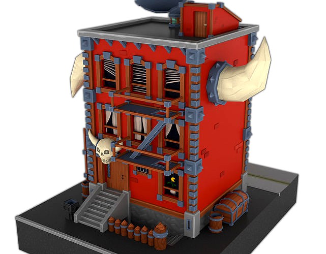 Stylized Building 3d model