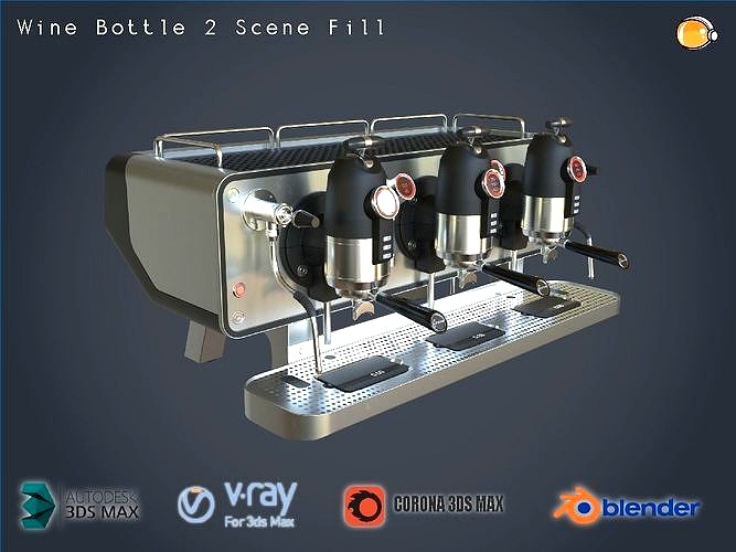 COFFEE MACHINE SANREMO OPERA ALUMINIUM PBR ESPRESSO 3D model