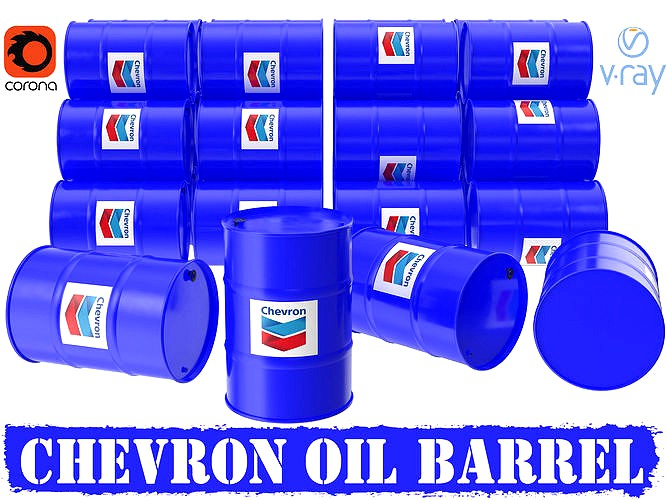 Chevron oil barrel 3d model