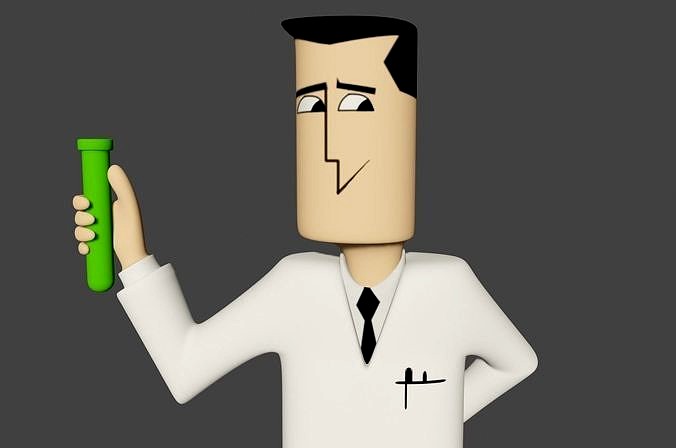 Professor Utonium from Powerpuff Girls | 3D model