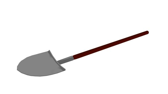 Low-Poly Garden Spade 3d model