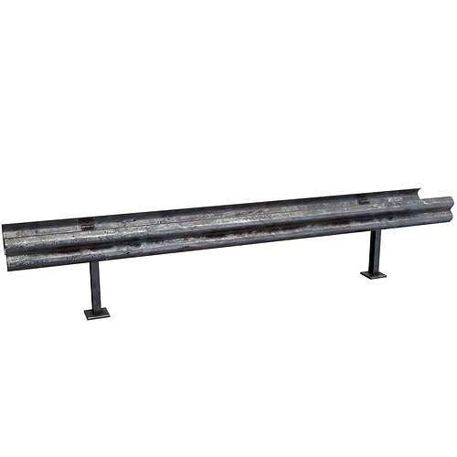 The metal road fence 3d model