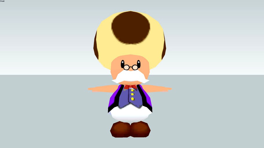 Kinopio / Toadsworth (super mario sunshine) 3d model