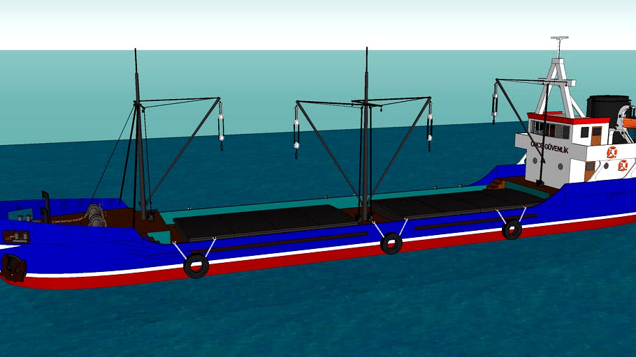 Dry Cargo Ship - Sand Coaster 3d model