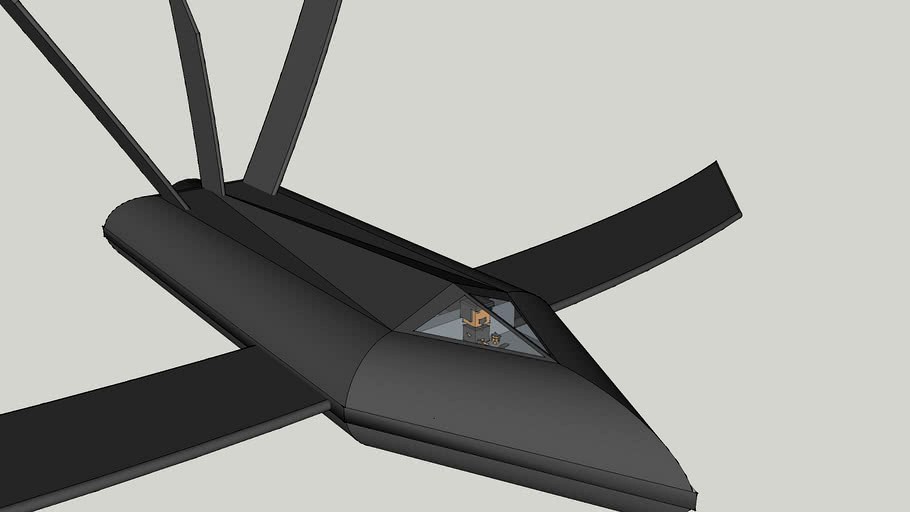 cube man fighter jet 3d model