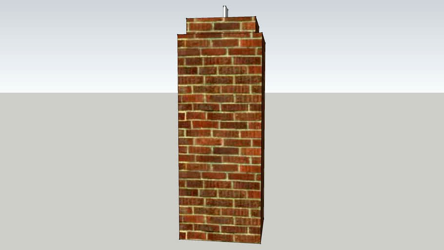 brick pillar 3d model