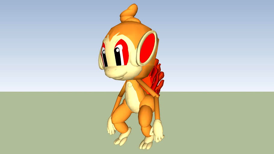 Pokemon Species Chimchar 3d model