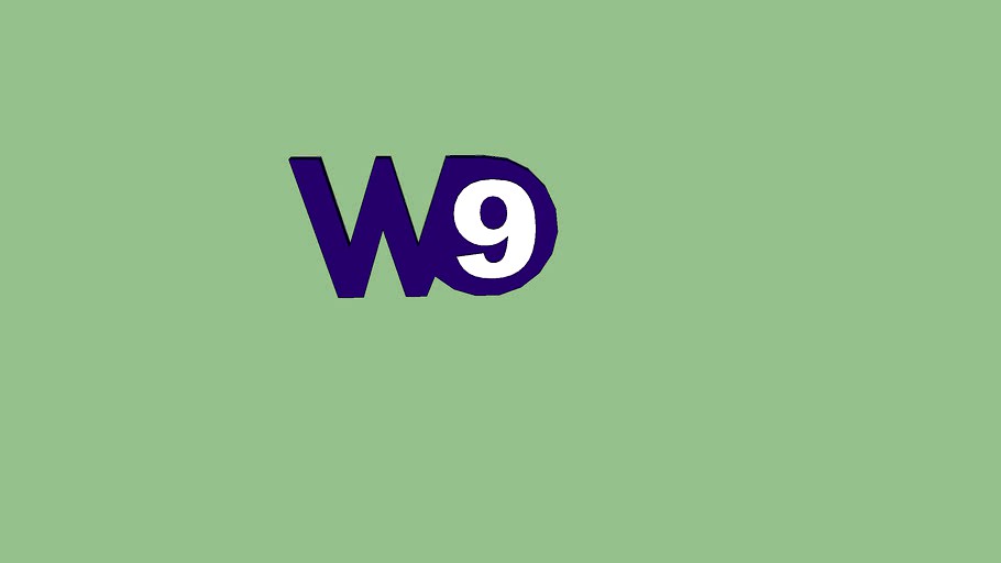 Logo 'W9' 3d model