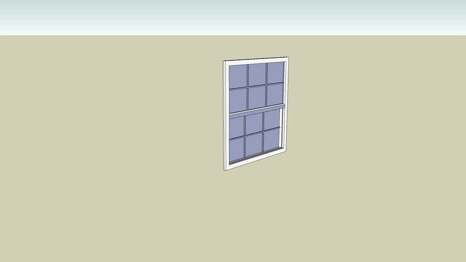 12 pane window 3d model