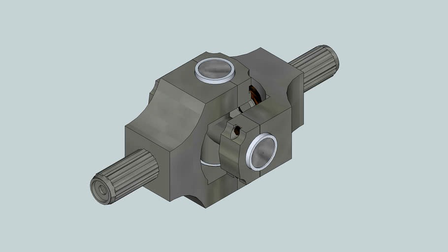Universal Joint with Yokes 3d model