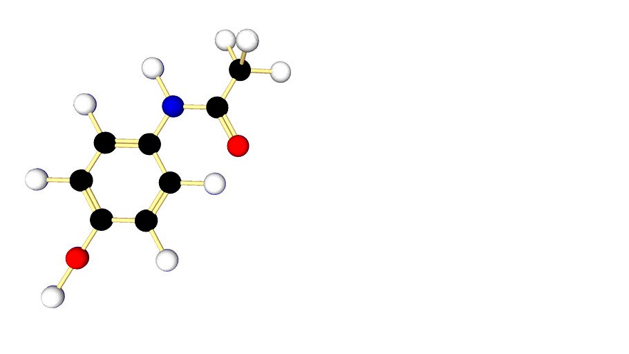 Paracetamol (aka Acetaminophen) 3d model
