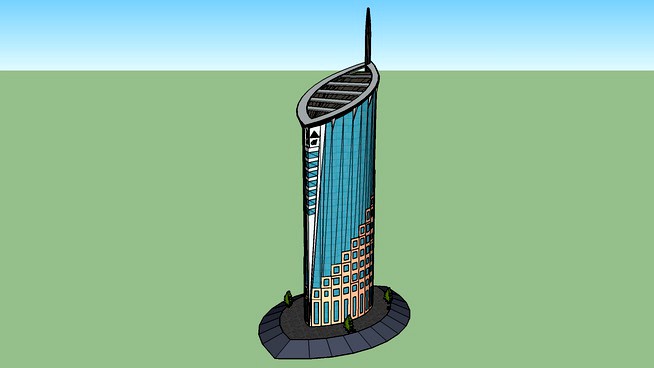 DLF Gurgaon City Gateway Tower (Ship Style Tower), INDIA 3d model