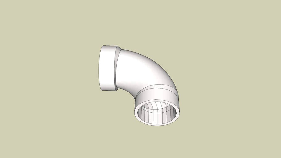 PVC 2' 90° Elbow 3d model