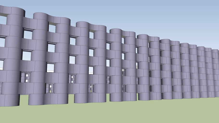 Freestanding Chain Wall 3d model