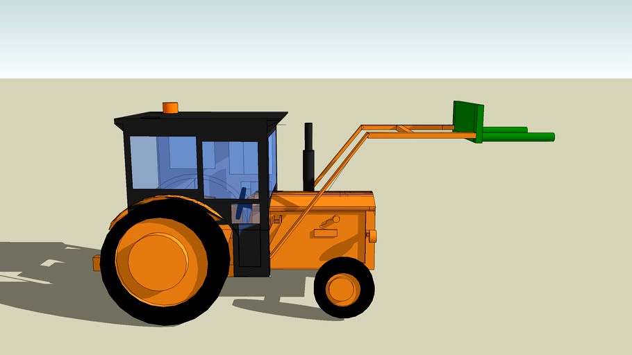 nuffield tractor with loader 3d model