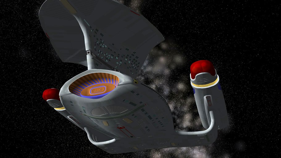 USS Atlantic - Galaxy Class Starship (Part 2- Engineering Section) 3d model