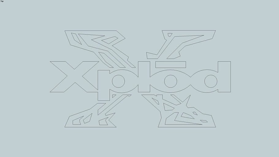 Xplod logo 3d model