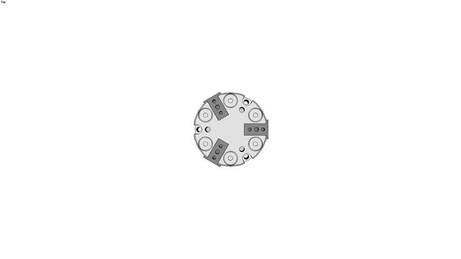 3-Jaw-Parallel Gripper with Sliding Guide 3d model