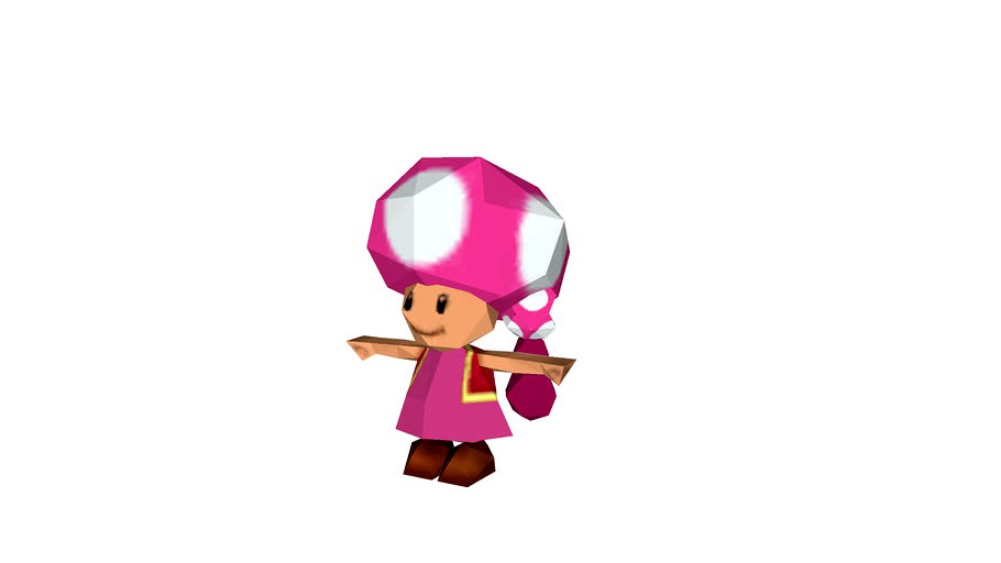 toadette lowpoly 3d model