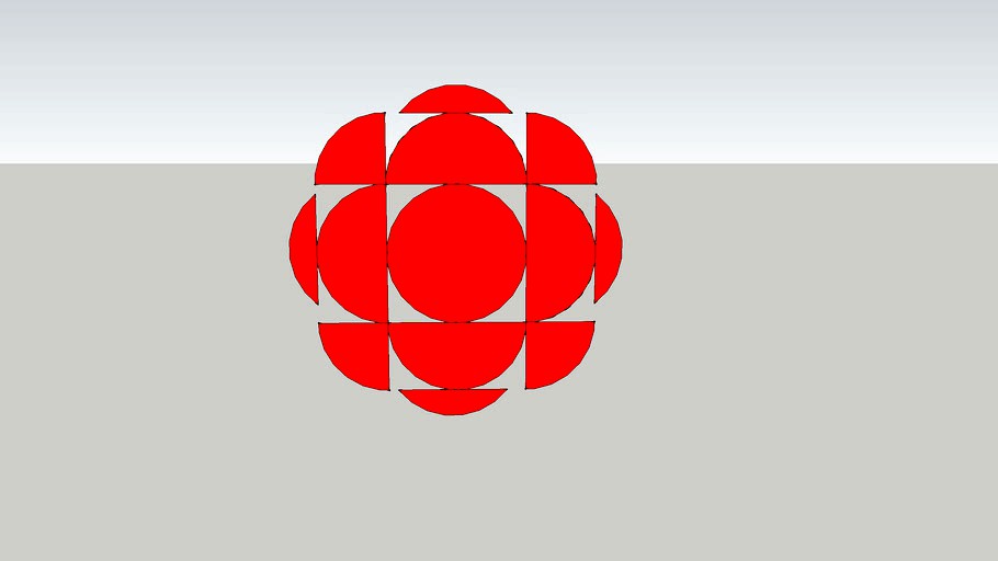 CBC (Canadian broadcasting Channel) Logo 3d model