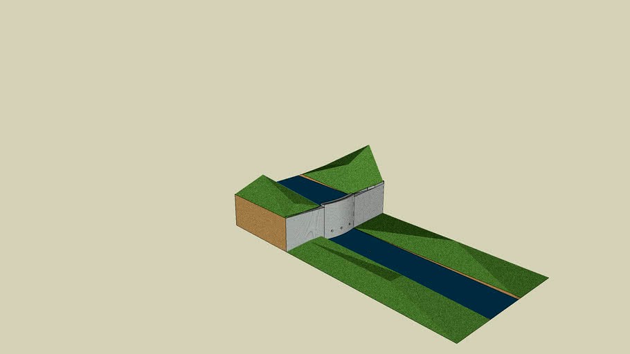 river dam 3d model