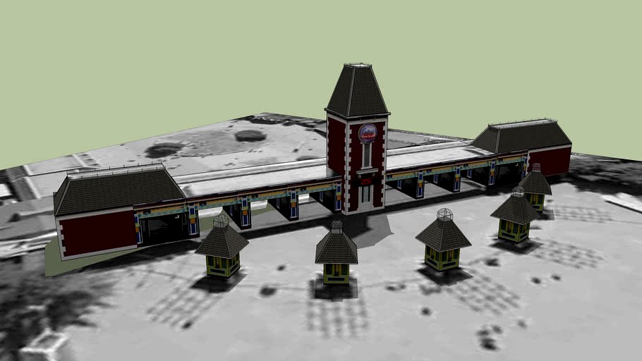 Main Entrance - Alton Towers 3d model