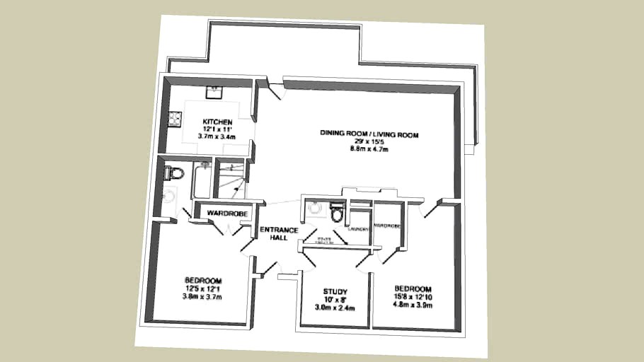 Floor Plans Elevated 3d model