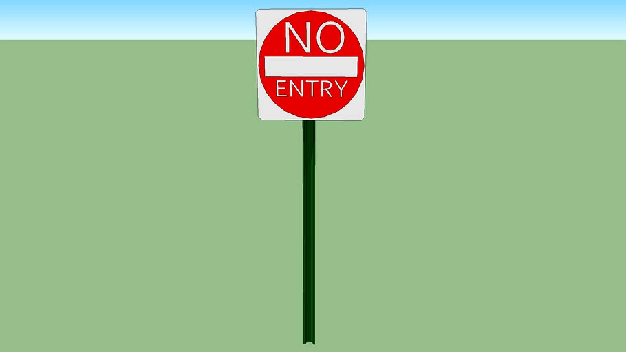 No entry sign 3d model