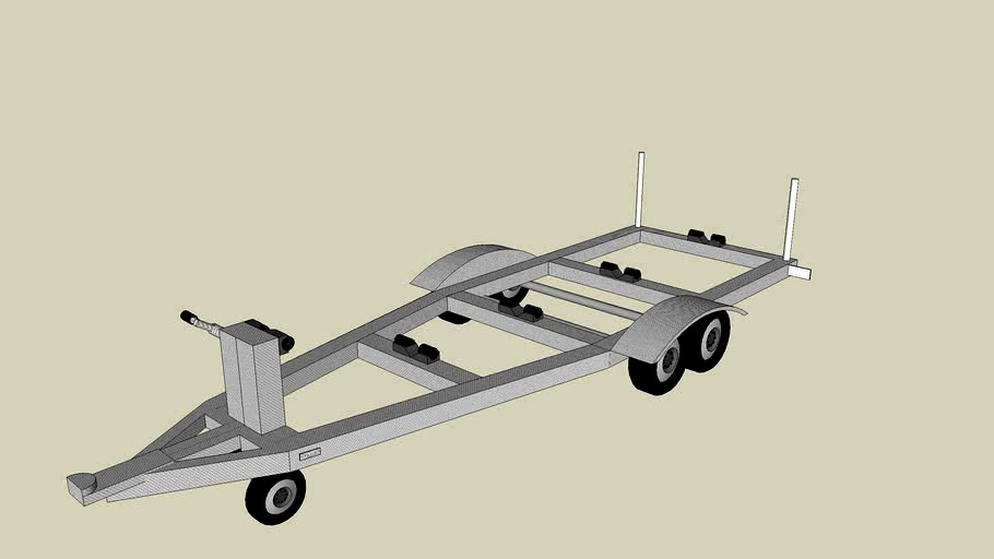 Boat Trailer 3d model