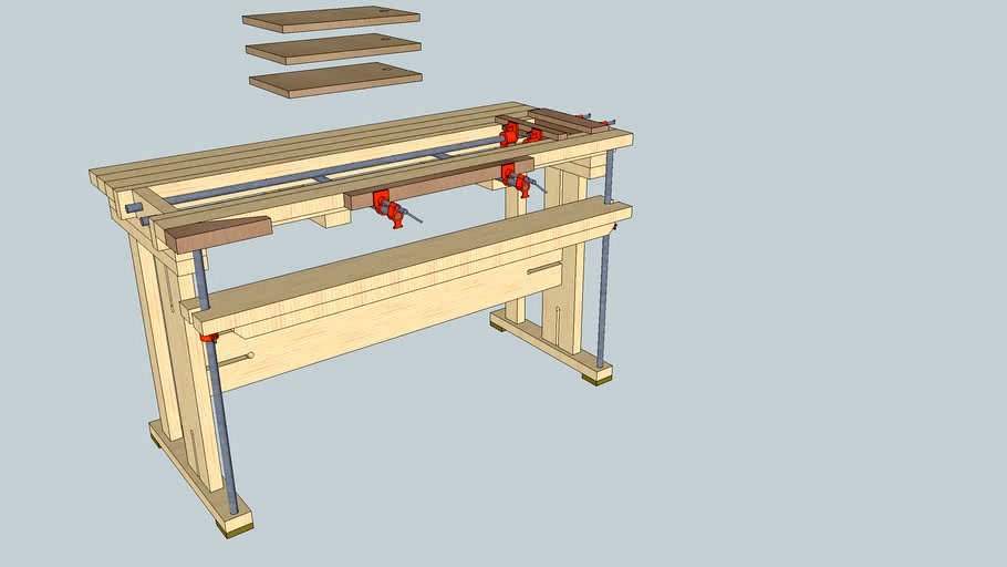 Modern Workbench 3d model