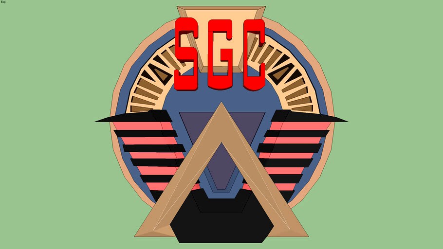 Logo Stargate Command 3d model