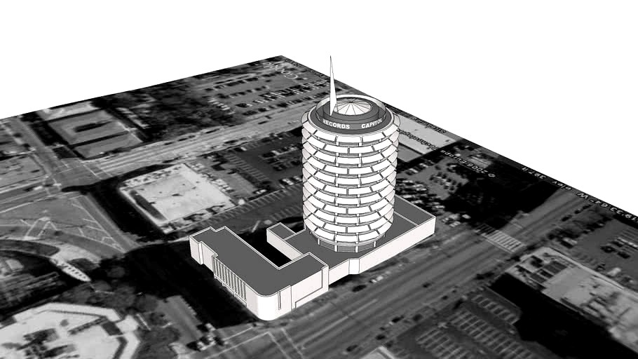 Model of Capitol Tower - Capitol Records Building 3d