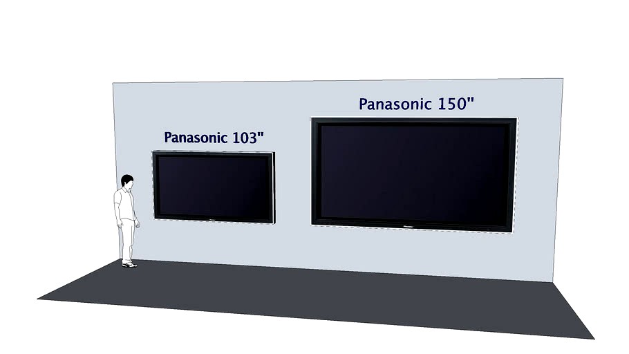 Panasonic 103'' and 150'' Plasma Screen 3d model