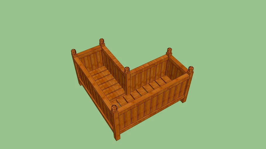Corner Planter Box 3d model