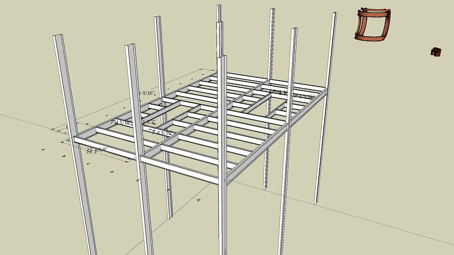 Steel Beams 3d model