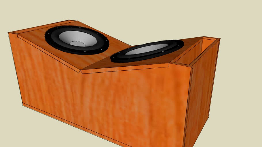 Subwoofer Box with inclination 3d model