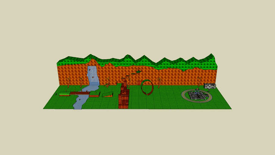 sonic level 3d model