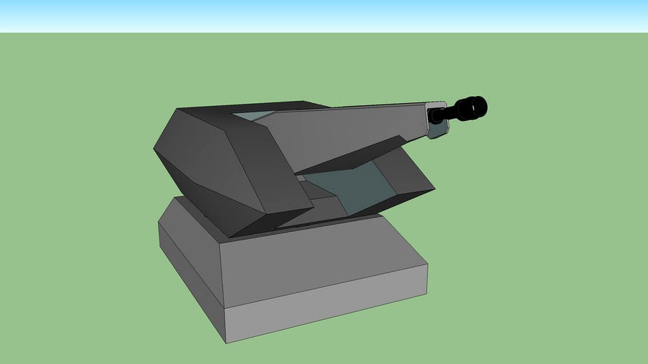 Oerlikon Millennium 35 mm Naval Revolver Gun System 3d model
