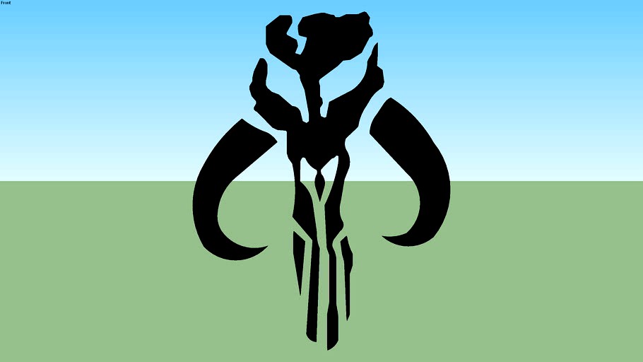 Mandalorian Insignia (Shoulder Symbol ) 3d model