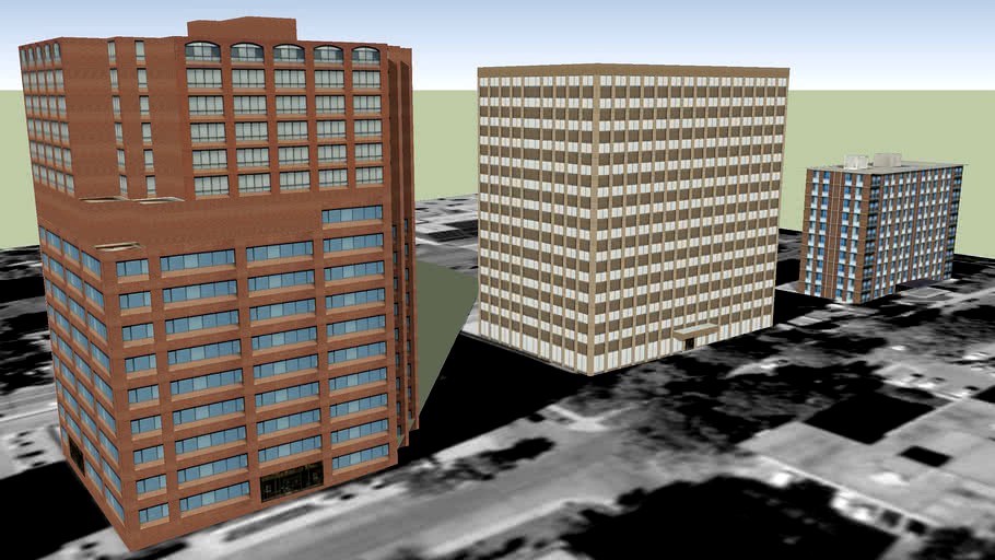 Park Plaza, Oxbridge Place & The Carlton 3d model
