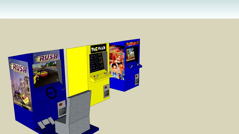 arcade games 3d model