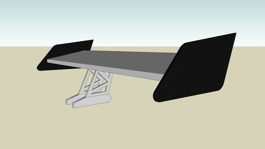 Dragster-Style Carbon Wing Spoiler 3d model