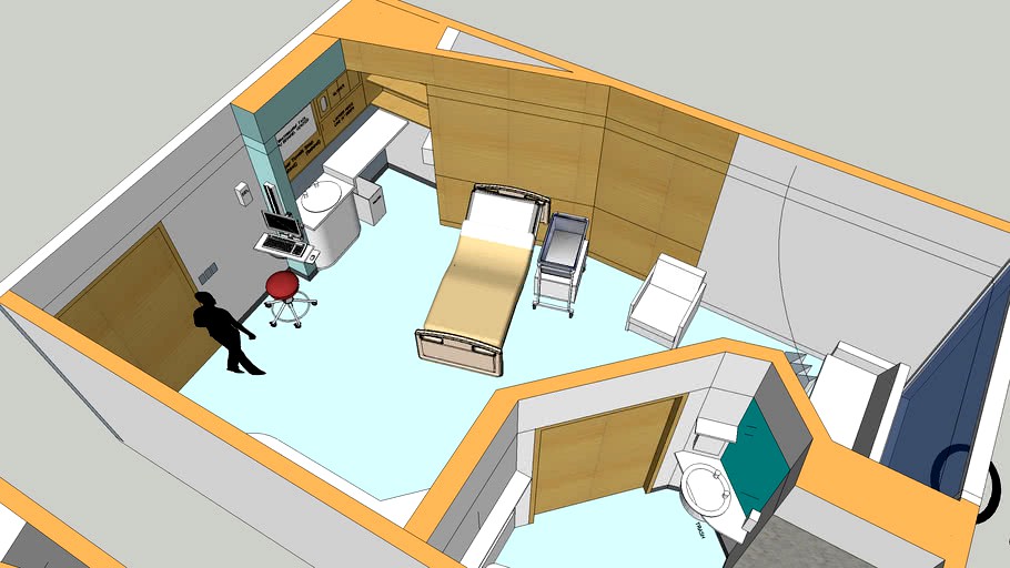 Patient Room 3d model