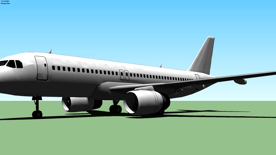 Template - Airbus A320-232 in IAE engine configuration 3d model