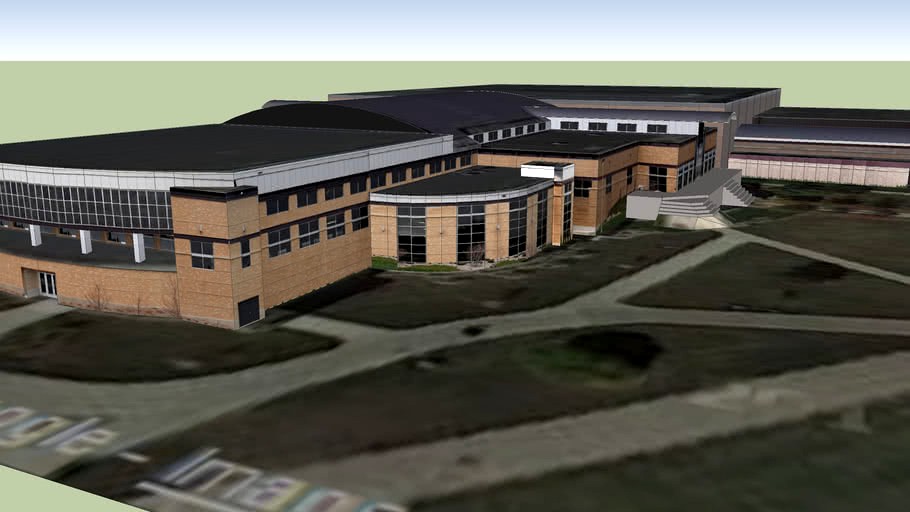 Western Hall/ Student Recreation Center 3d model